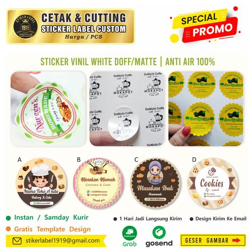Jual Cetak dan Cutting Custom Sticker Label Anti Air Kemasan Produk ...