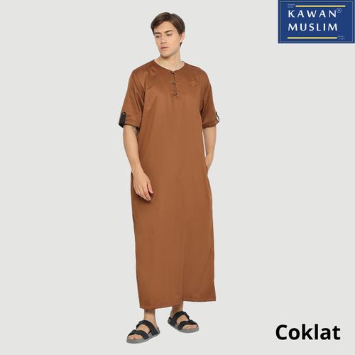 Jual Baju jubah gamis pria Modern Dewasa Lengan Pendek Motif Polosan ...