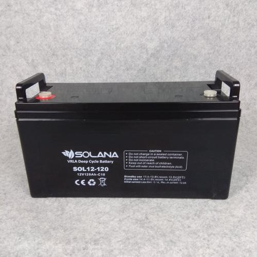 Jual BATTERY UPS/SOLAR PANEL SOLANA VRLA DEEP CYCLE 12V 120AH BATERAI AKI VRLA 12V 120AH ...
