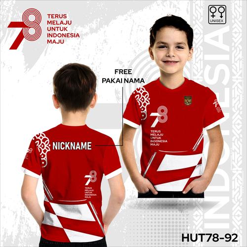 Jual Jersey anak hut kemerdekaan ri ke 78 baju 17an dirgahayu indonesia - Putih, 4 - Kota ...