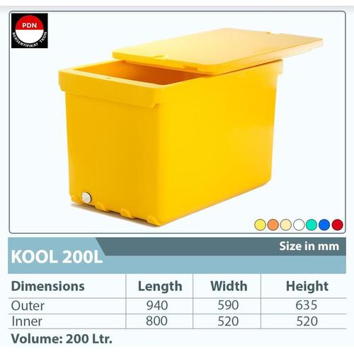 Jual Cooler Box / Cool Box / Fiber / Viber KOOL 200 liter Kuning - Kota ...