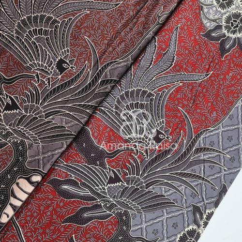 Jual Kain Batik Meteran Potongan Motif Peksi Kembar Parang - Maroon, 1 ...