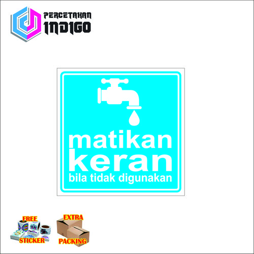 Jual plat alumunium rambu matikan keran bila tidak digunakan - Kab ...