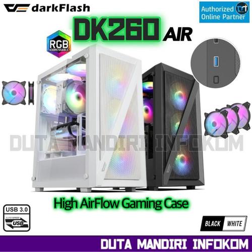 Jual darkFlash DK260 Air - Mesh Tempered Glass Mid-Tower ATX Gaming ...