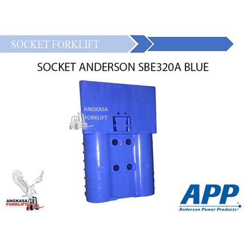 Promo Socket Anderson Orignal Type SBE 320A Blue Forklift Charger Plug ...