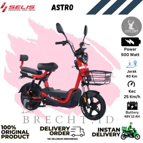 Jual Sepeda Listrik Selis Astro E Bike Selis 500 watt - Merah - Kota ...