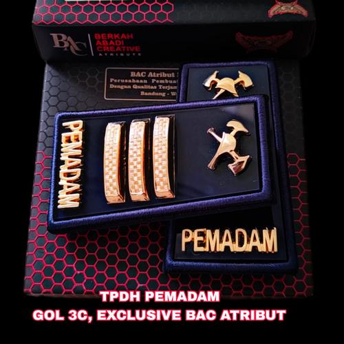 Jual pangkat pdh damkar pemadam kebakaran gol 3c exclusive BAC atribut ...