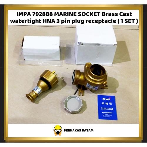 Jual IMPA 792888 MARINE SOCKET Brass watertight HNA 3 Pin Plug Receptacle - Kota Batam ...