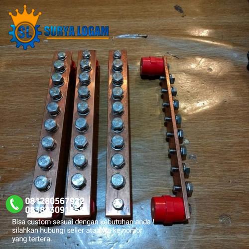 Jual busbar tembaga 3mm x 20mm x 400 - busbar grounding - Murni tembaga ...
