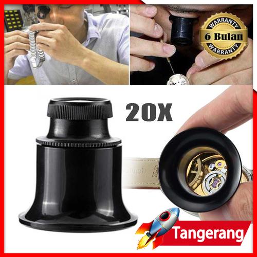 Jual Eye Loop Lensa Kaca Pembesar 20x Jam Mikroskop Perhiasan Jewellery ...