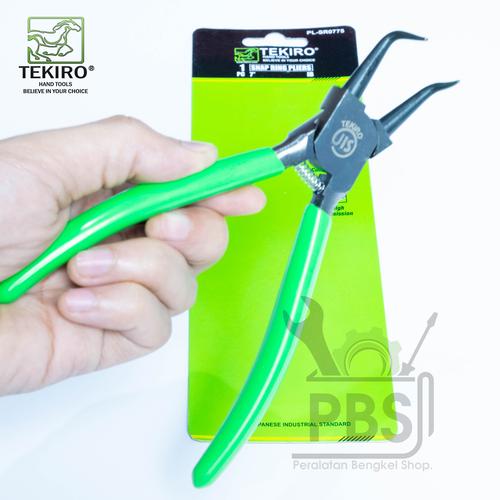 Jual Tang snapring TEKIRO Bengkok (Nutup) 7" . Tang spi snap ring ...