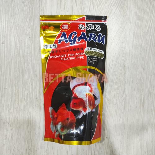 Jual AGARU PELET PAKAN IKAN HIAS AGARU FLOATING TIPE TERAPUNG 100 GR ...