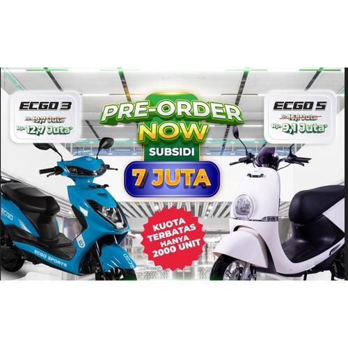 Jual BOOKING FEE MOTOR LISTRIK ECGO 3 - 1 BATERAI - DP 500RB - Putih ...