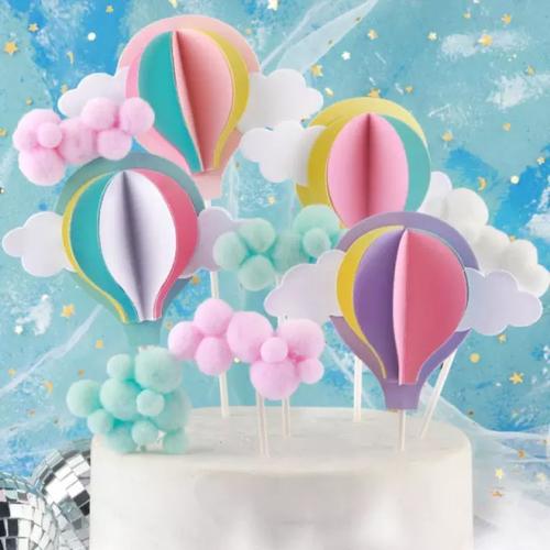 Jual CAKE TOPPER BALON UDARA HOT AIR BALOON CLOUD AWAN 3 DIMENSI 3D ...