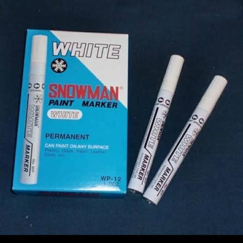 Jual spidol snowman paint marker white putih permanent WP-12 - Jakarta ...