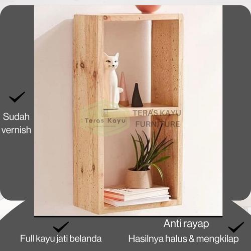 Jual Rak Dinding/Gantung/ambalan Minimalis kayu jati kokoh - Jakarta ...