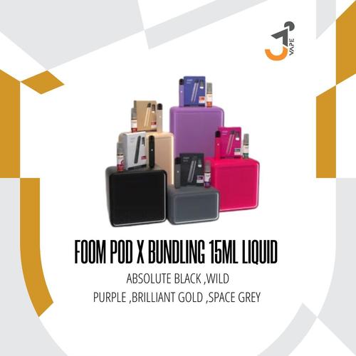 Promo FOOM X POD KIT BUNDLING LIQUID 15ML BY FOOM - GOLD - Kota ...