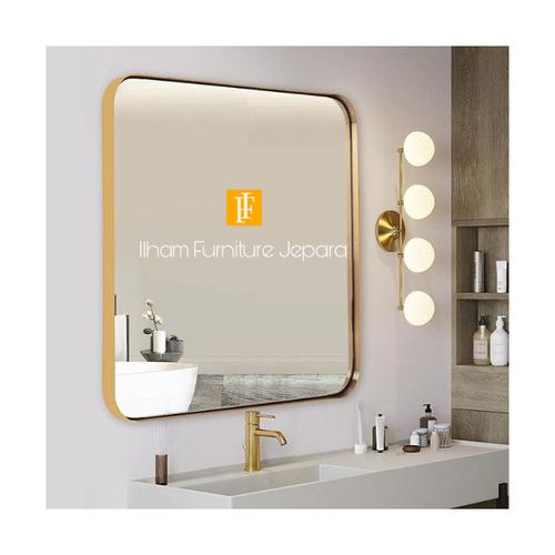 Jual Cermin kotak frame besi warna gold, Cermin custom - Kab. Jepara ...
