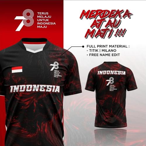 Jual Jersey HUT Kemerdekaan RI ke 78 Jersey Baju Kaos 17 Agustus 2023 V4 - Hitam, XS - Kota ...