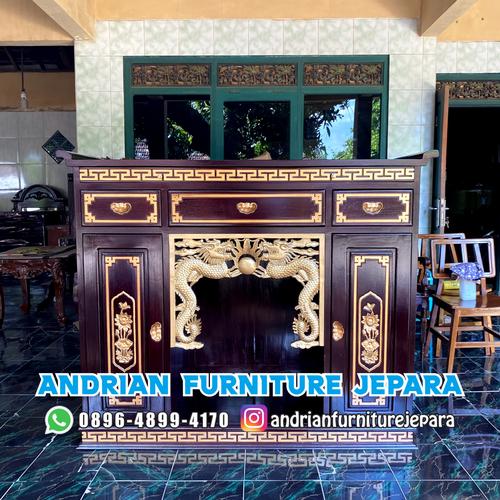 Jual MEJA ALTAR SEMBAHYANG KAYU JATI - LEMARI ALTAR UKIRAN NAGA KAYU ...