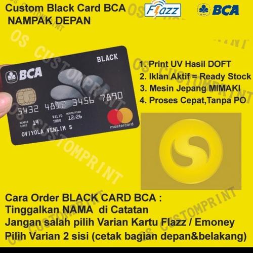 Jual CUSTOM FLASH BCA GENERASI 2 ATAU E-MONEY,SALDO Rp 0,-BLACK CARD ...
