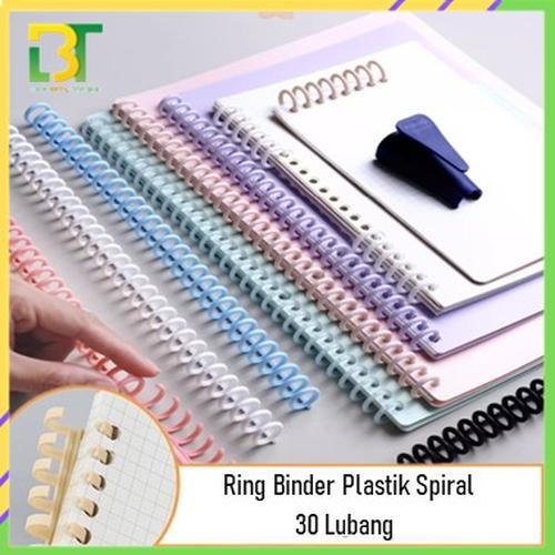 Jual LBT Ring Binder Plastik Spiral 30 Lubang DIY Strip Lingkaran Buku ...
