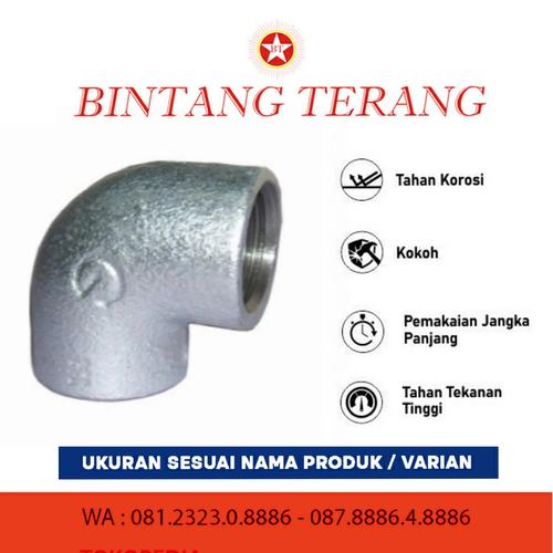 Jual Keni Besi 1/2" / Elbow besi galvanis 1/2" / keni galvanis 1/2 ...