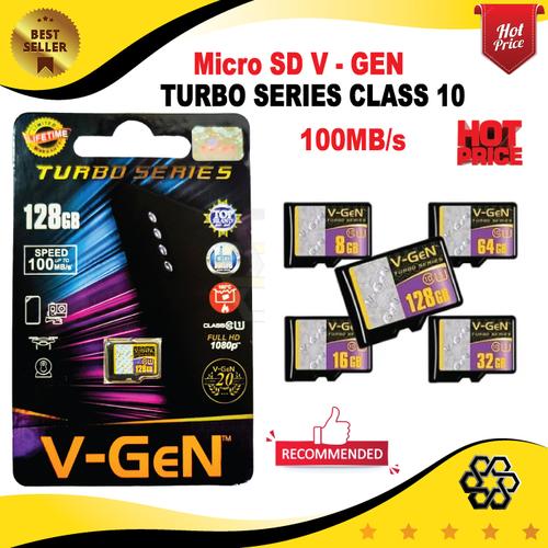 Jual Micro SD V-GEN 8GB 32GB 64GB 128GB TURBO SERIES CLASS 10 ...