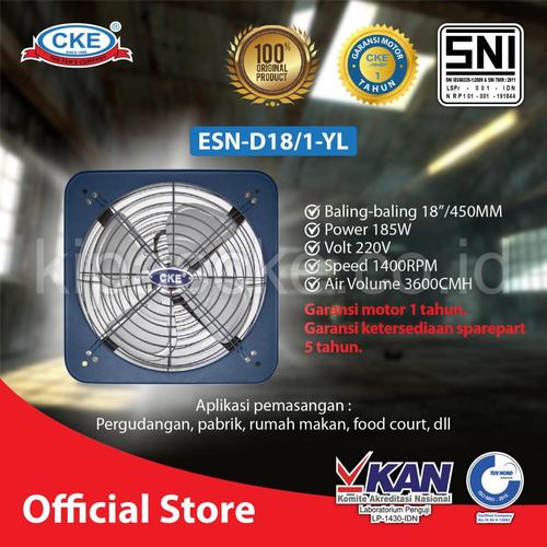 Jual Exhaust Fan Dinding CKE 18 Inch 220 Volt Eksos Dinding 18" Heavy ...