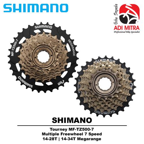 Jual Shimano Tourney MF-TZ500-7 Multiple Freewheel 7 Speed - 14-28T ...