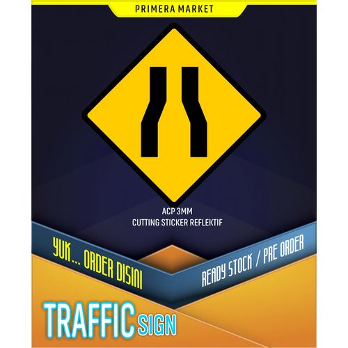 Jual PREORDER TRAFFIC SIGN / RAMBU PENYEMPITAN JALAN - 40 CM - Kota ...