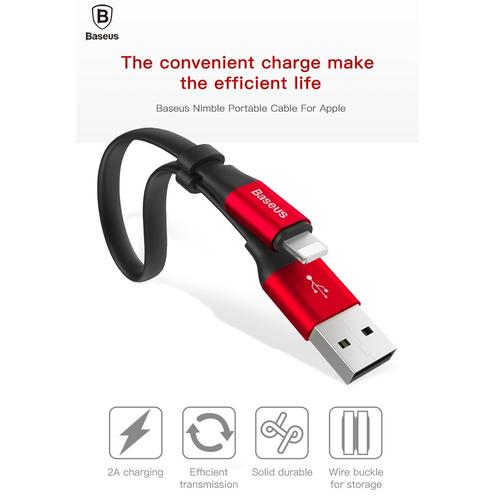 Jual Baseus Kabel Nimble Portable Cable 2A USB to iPhone Lightning 23cm ...