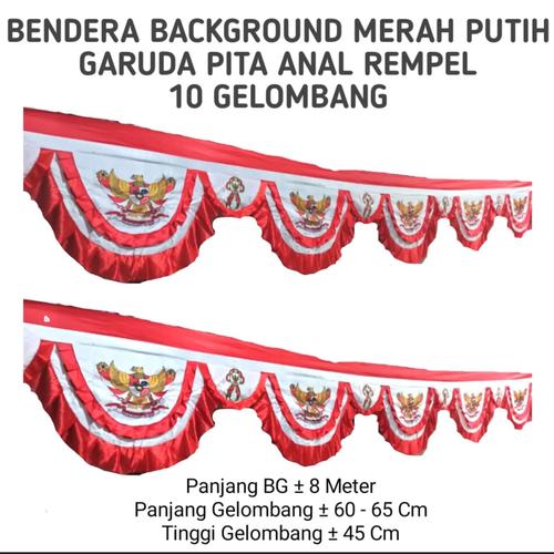 Jual BENDERA BACKGROUND MERAH PUTIH ANAK REMPEL 10 DAN 5 GELOMBANG - 5 ...