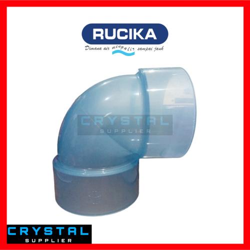 Jual KNIE TRANSPARENT RUCIKA 4" inch D PVC Transparan ELBOW Knee Keni L ...