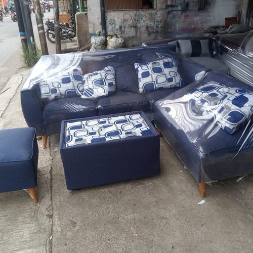 Jual sofa L minimalis kain Zee + meja + puff kotak - Kota Bekasi ...