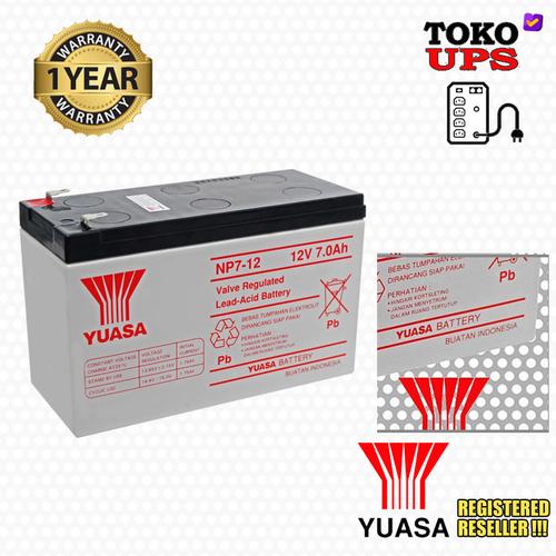 Jual Battery aki accu kering ups 12v 7Ah YUASA NP7-12 Buatan Indonesia - Indonesia, Bubble ...