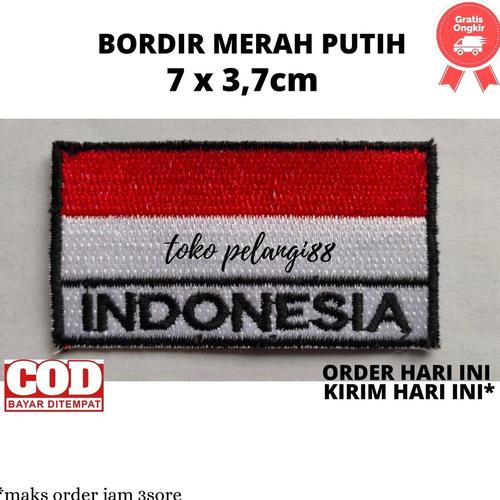 Jual Bed Indonesia Merah Putih Emblem Bendera Bordir Bedge Bet Merah ...
