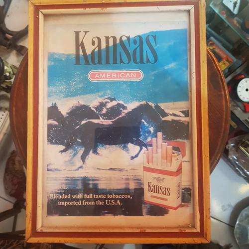 Jual Poster iklan rokok jadul Kansas plus frame - Jakarta Selatan ...
