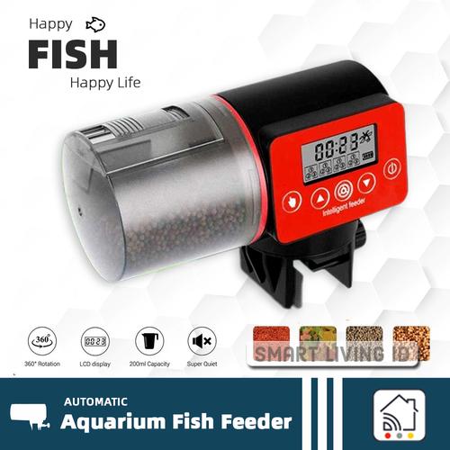 Promo Automatic Fish Feeder Dispenser Makanan Pakan Ikan Otomatis 200ml ...