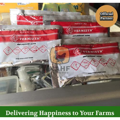 Jual Vermizyn 22 gram Obat Cacing Serbuk Hewan Ternak Sapi Kuda Ayam ...