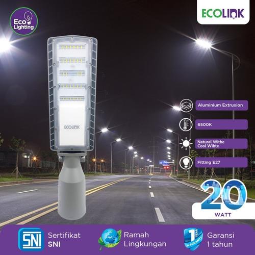 Jual ECOLINK Lampu Jalan SL007 20W PJU LED 20 Cool White - Jakarta ...