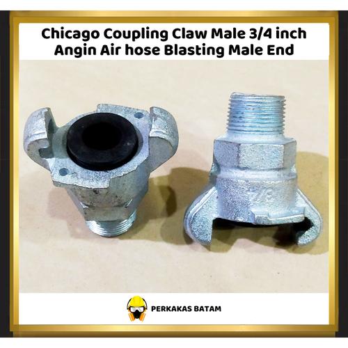Jual Chicago Coupling Claw Male 3/4 inch Angin Air hose Blasting - Kota ...