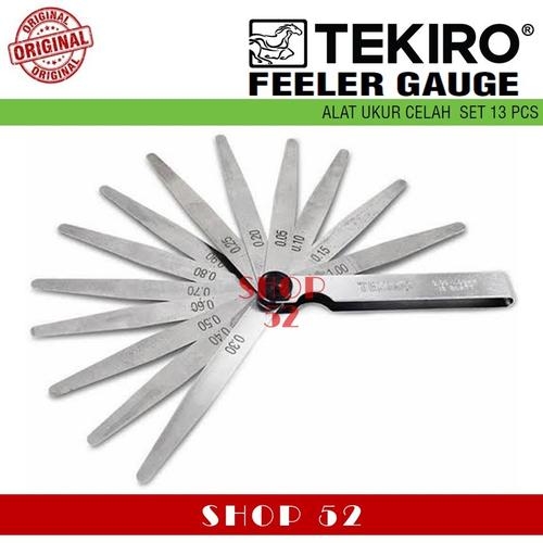 Jual TEKIRO Feeler Gauge 13 Blades Alat Ukur Celah 13 pcs Original ...