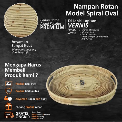 Jual Nampan Aesthetic Kayu Bulat Rotan Besar Vintage Korea Gold ...