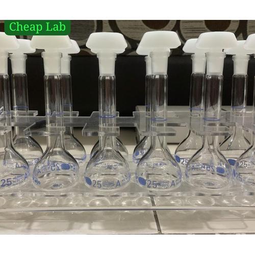 Jual Set Rack Acrylic Volumetric Flask 12 Well Plus 25ml Volumetric ...