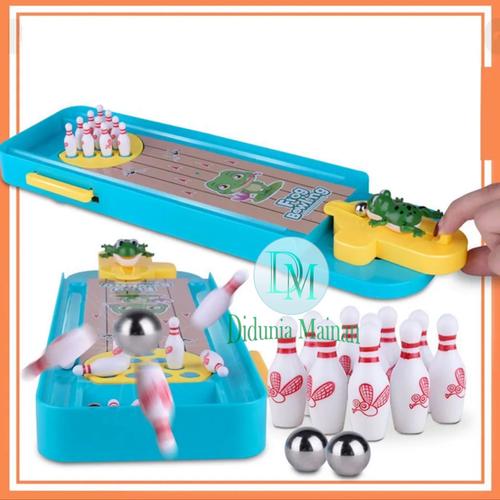 Promo Mainan board game anak DM katak tembak botol frog bowling ball ...
