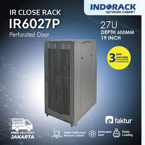Jual INDORACK Cabinet Standing Close Rack 27U IR6027P Perforated Door ...