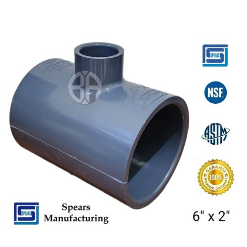Jual Tee Reducer PVC Size 6 x 2 Inch SCH 80 SOCKET ANSI SPEARS USA ...