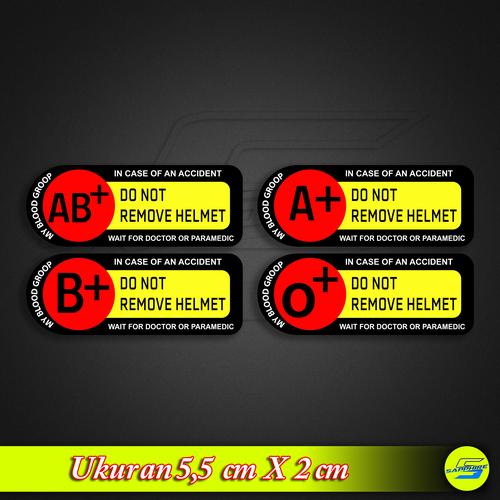 Jual Sticker Golongan Darah Helm Stiker Blood Type Helmet - Jakarta ...