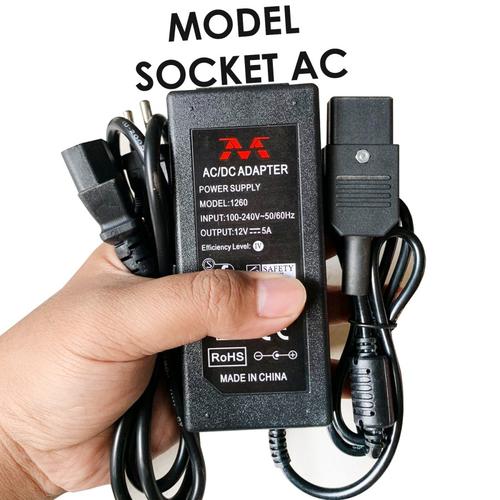 Jual Adaptor DC 12V 5A untuk sprayer elektrik dengan ujung socket AC 3 ...